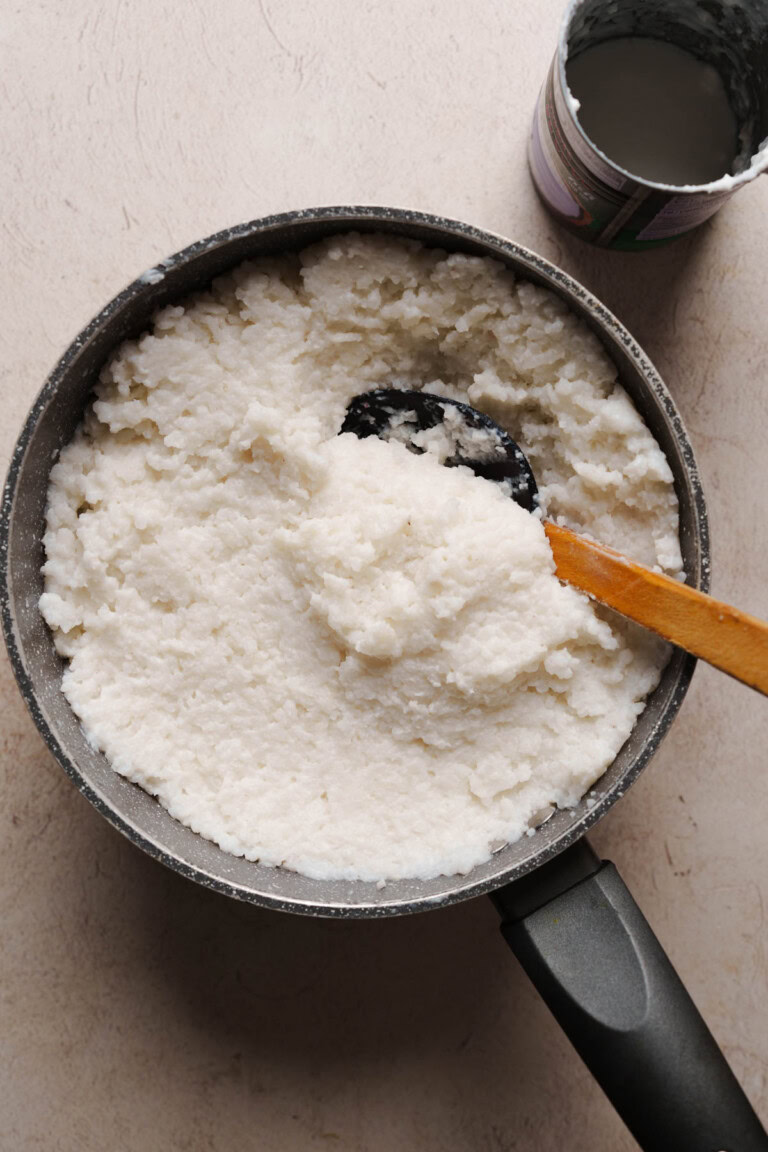 Traditional Kiribath (Sri Lankan Milk Rice)