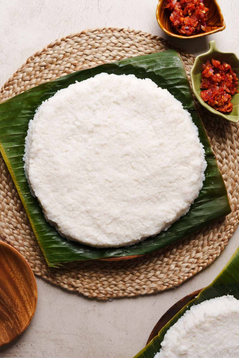 Traditional Kiribath (Sri Lankan Milk Rice)