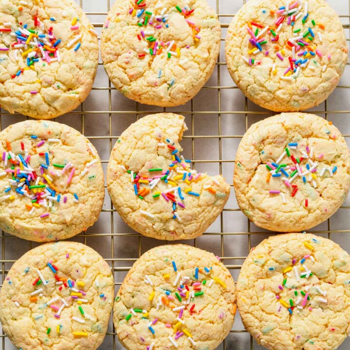 Yellow Cake Mix Cookies With Sprinkles