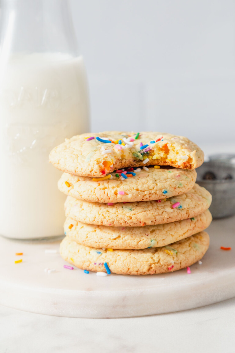Yellow Cake Mix Cookies With Sprinkles