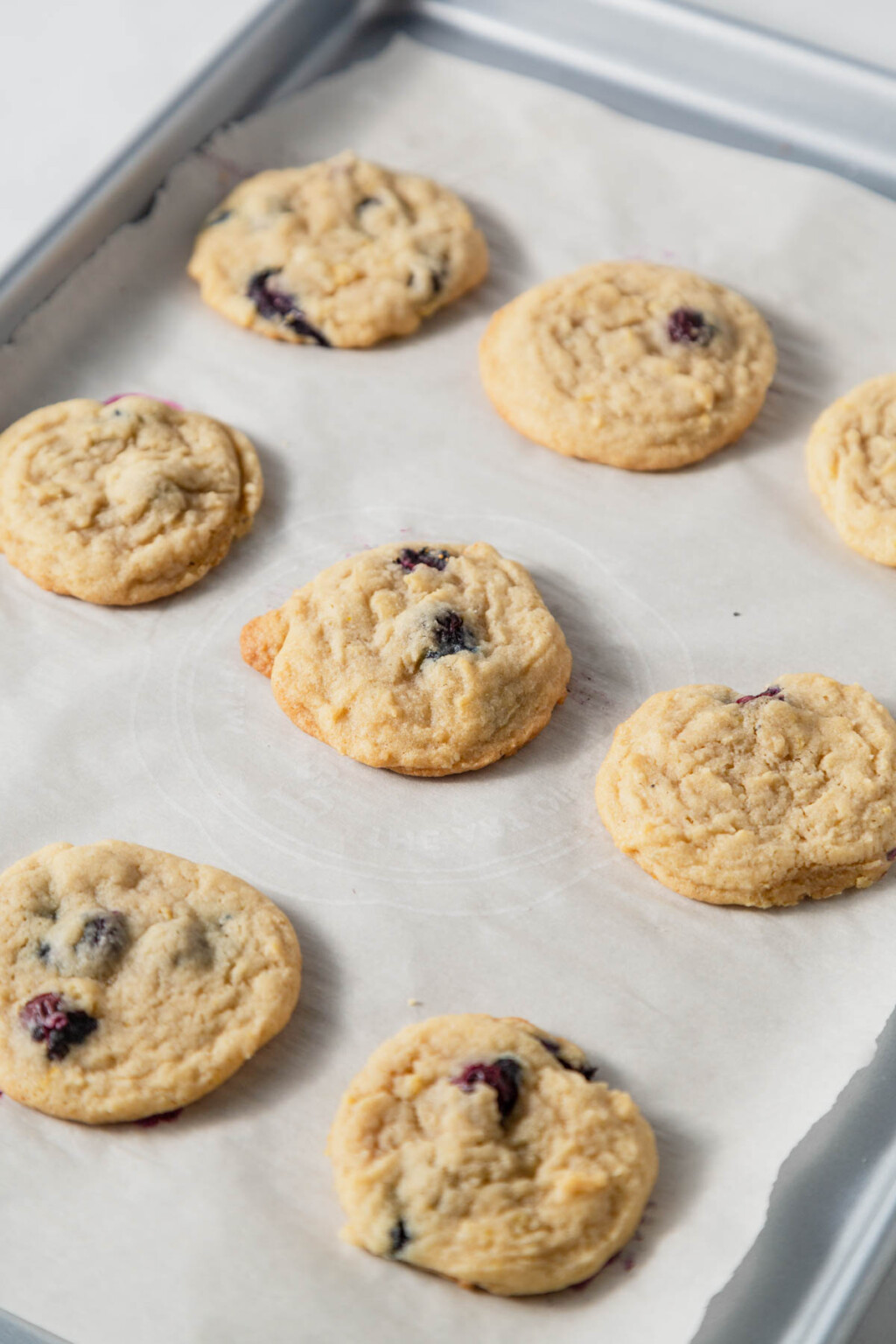 Lemon Blueberry Cookies With Lemon Glaze