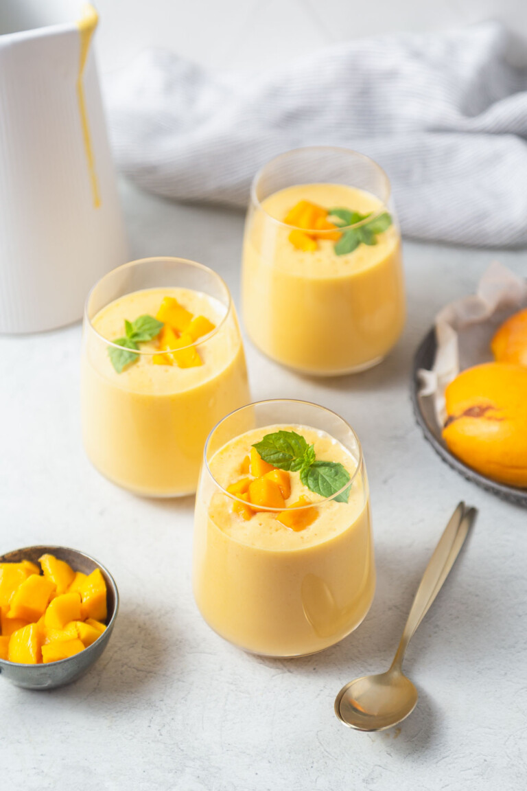 The Best Restaurant Style Mango Lassi Recipe (Fresh or Pulp)