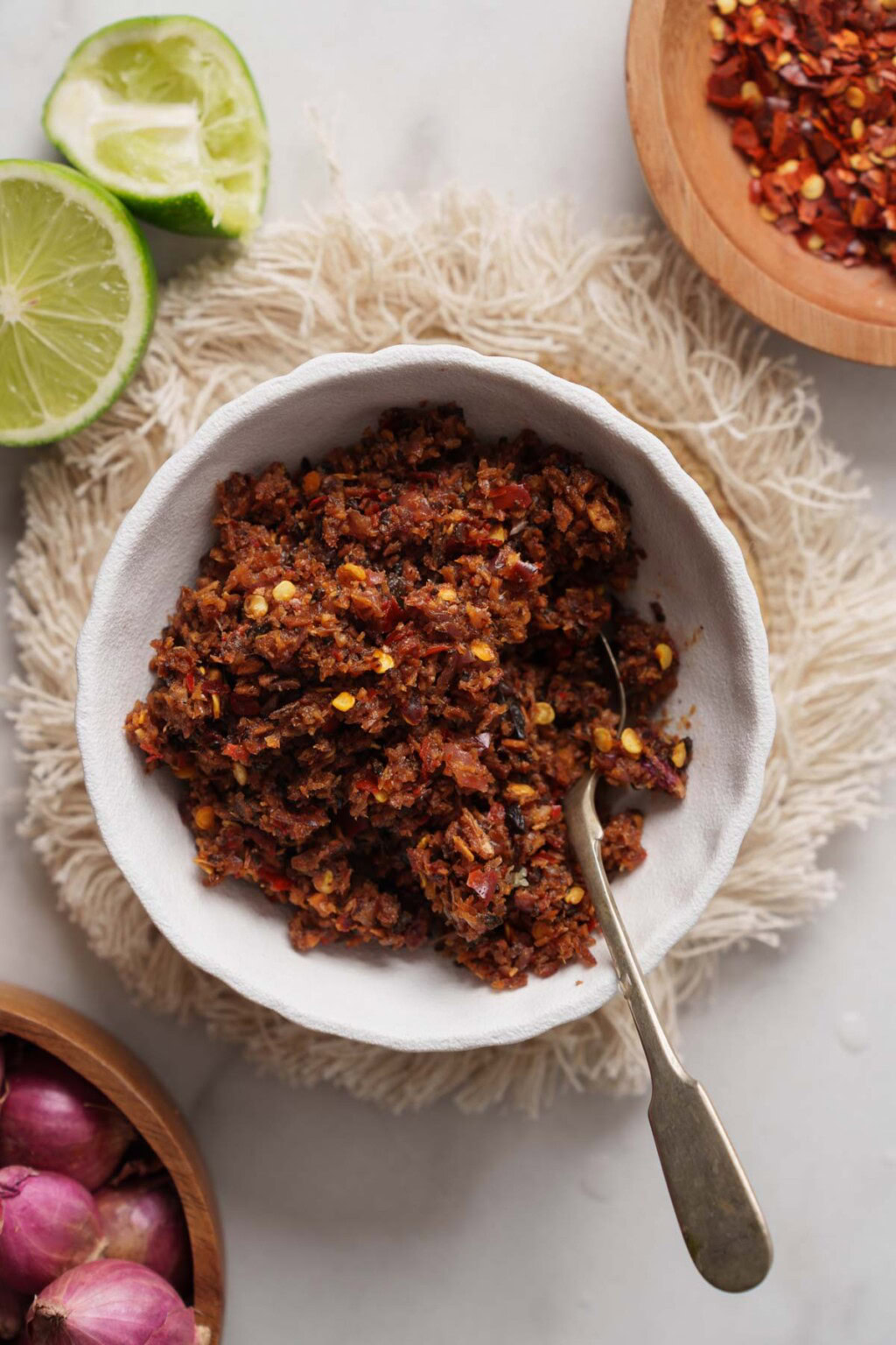 Katta Sambal (Maldive Fish and Onion Sambal)